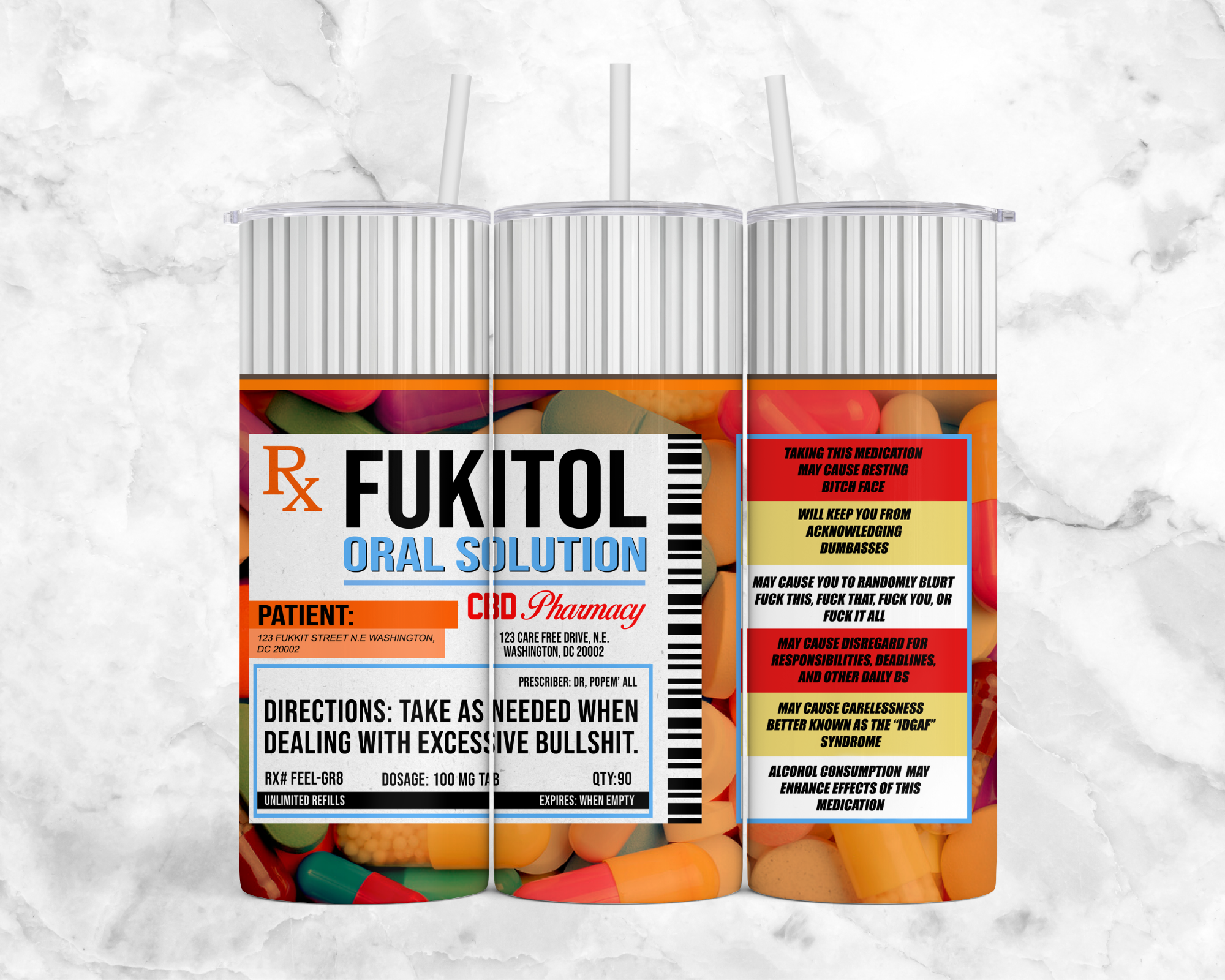 Fukitol Tumbler Stainless – Bearded Dad